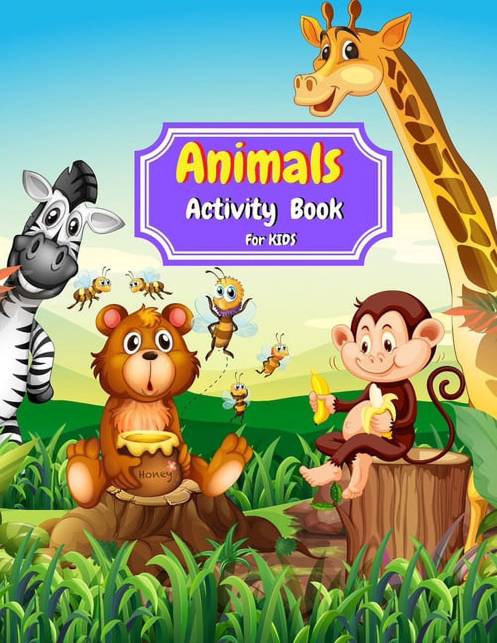 Animals Activity Book for Kids: Coloring, Mazes, Dot to Dot, Color By ...