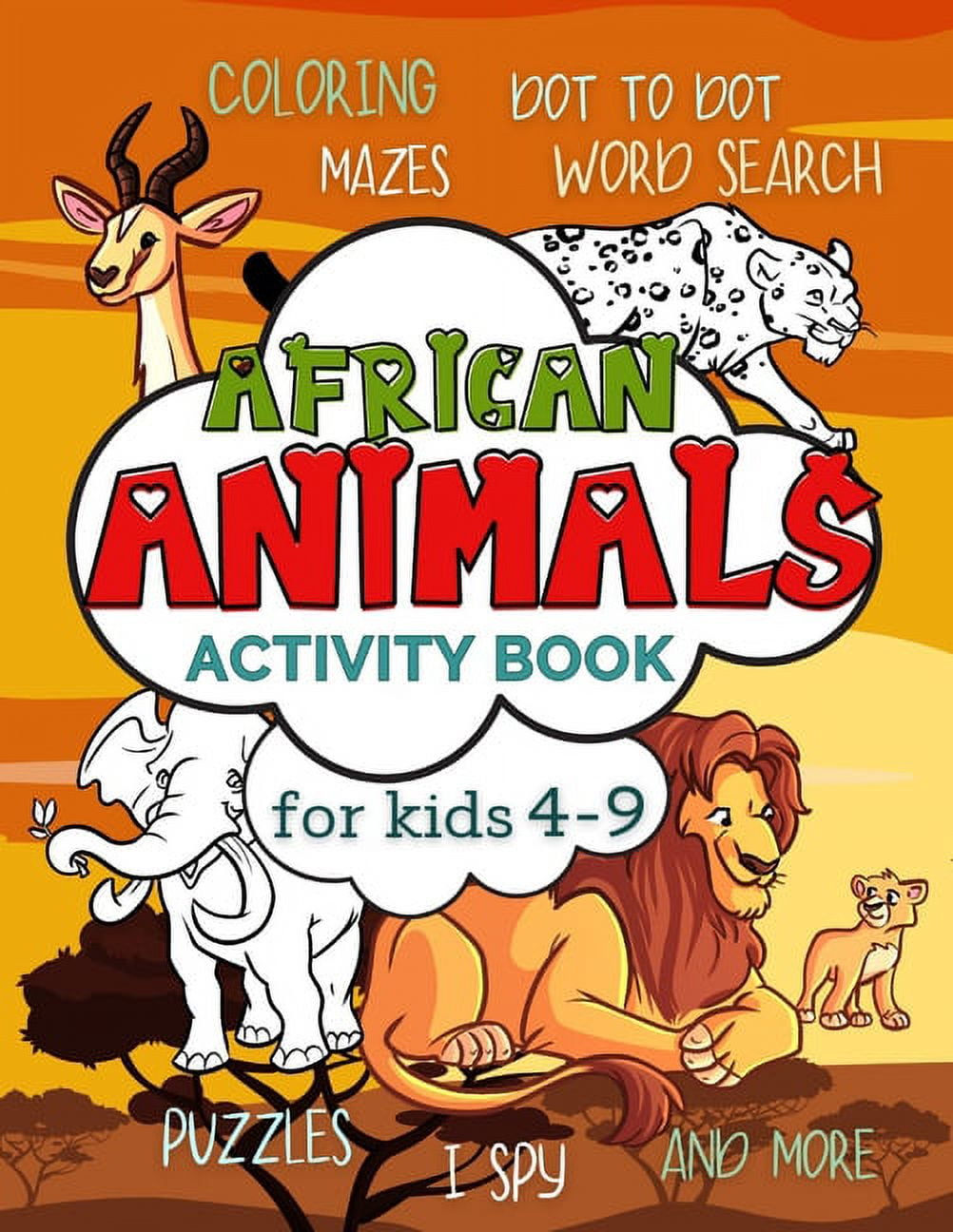 Animals Activity Books for Kids African Animals Activity Book for Kids ...