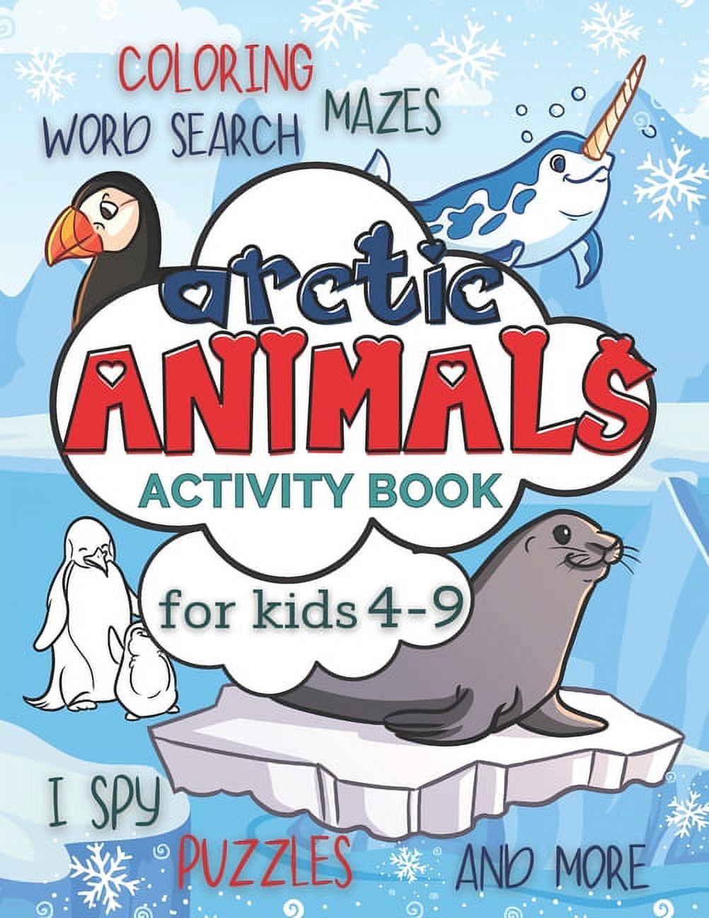 Animals Activity Books for Kids: Arctic Animals Activity Book for Kids ...