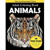 Animals Adult Coloring Book, (Paperback) - Walmart.com