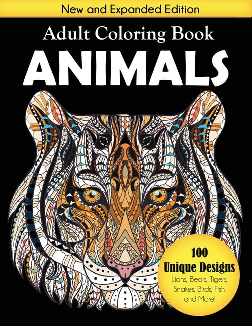 Animals Adult Coloring Book (Paperback) - Walmart.com