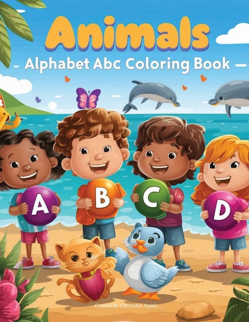 Animals Alphabet ABC Coloring book for Kid's ages 2-4, (Paperback ...