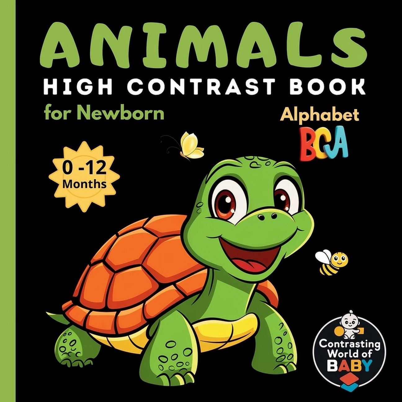 Animals Alphabet ABC High Contrast: What Does Baby See? Black and White ...