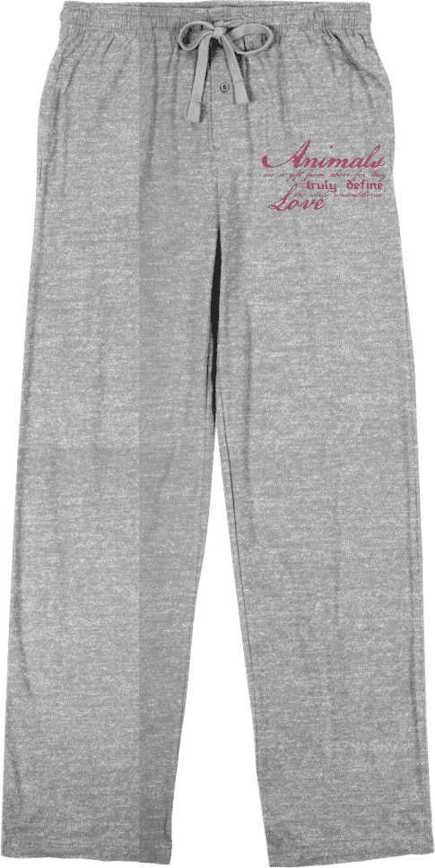 Animals Are A Gift From Above Men's Heather Gray Sleep Pajama Pants ...