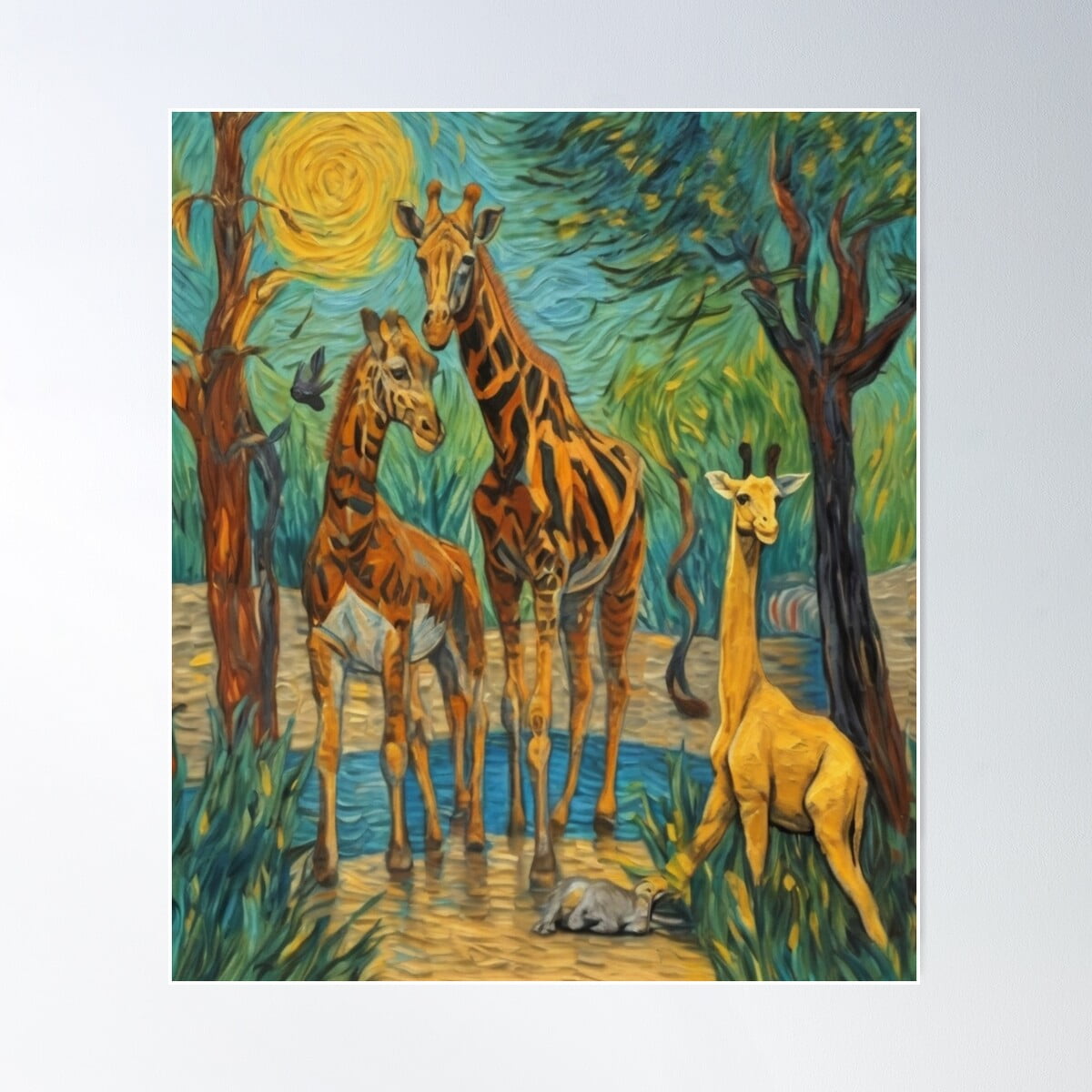 Animals At The Zoo: Playful Encounters Poster Wall Art, Modern Wall ...