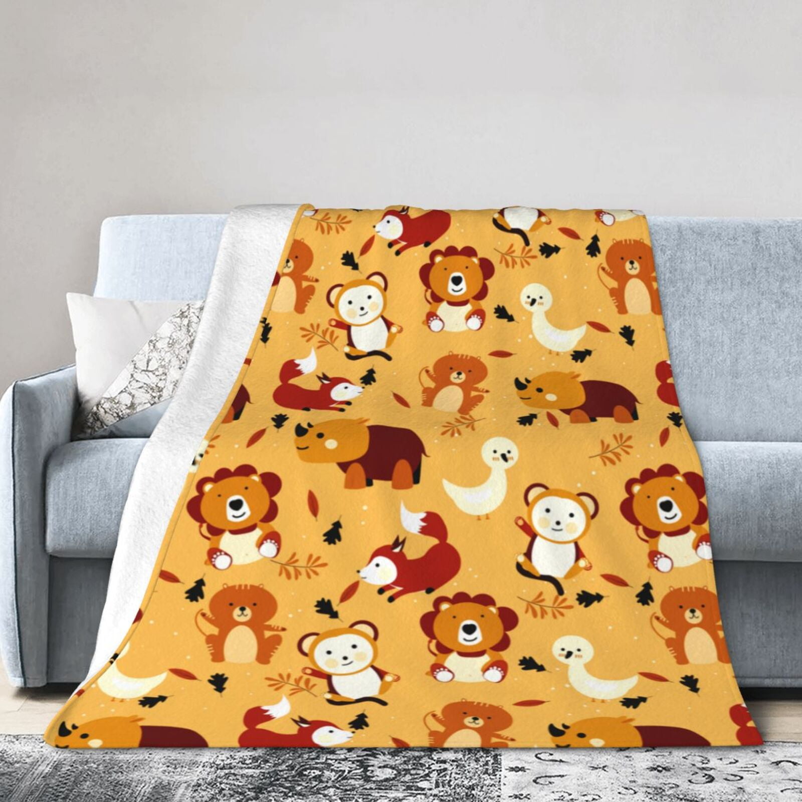 Animals Blanket Cozy Soft Lightweight Fleece Throw Blankets Gifts Decor ...