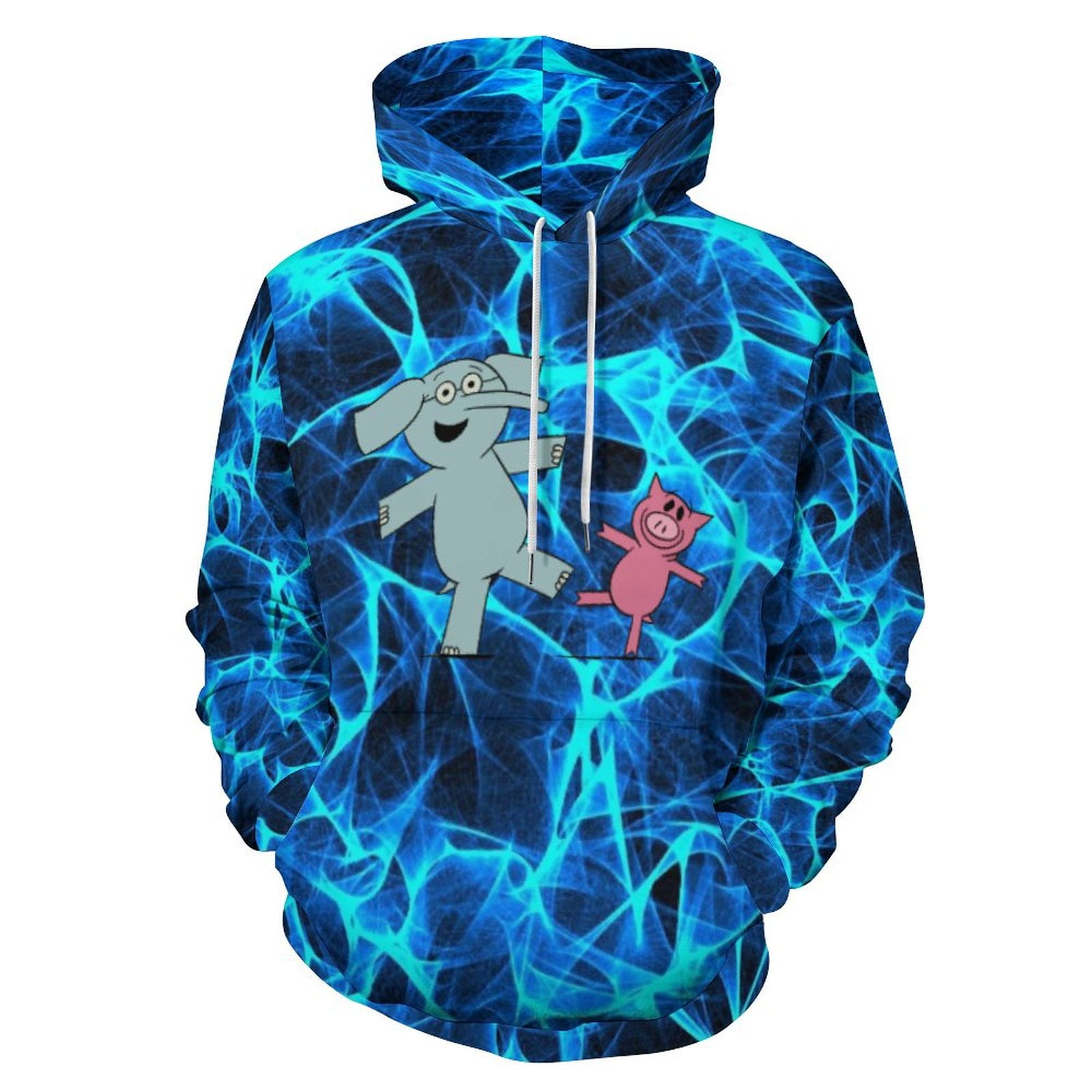 Animals Cartoon Elep-hant And Piggie Men's Hoodie For Adult Youth ...