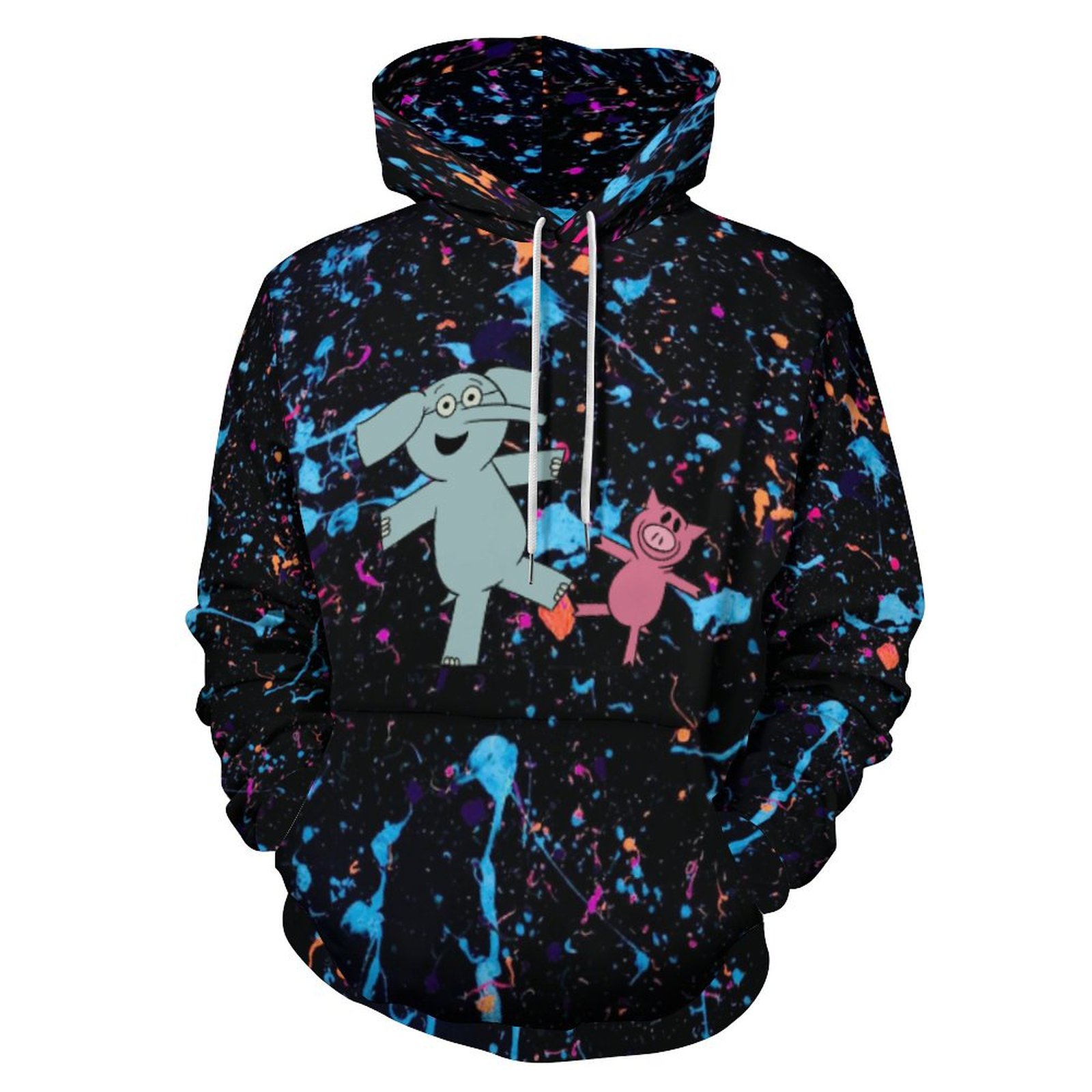 Animals Cartoon Elep-hant And Piggie Men's Hoodie For Adult Youth ...