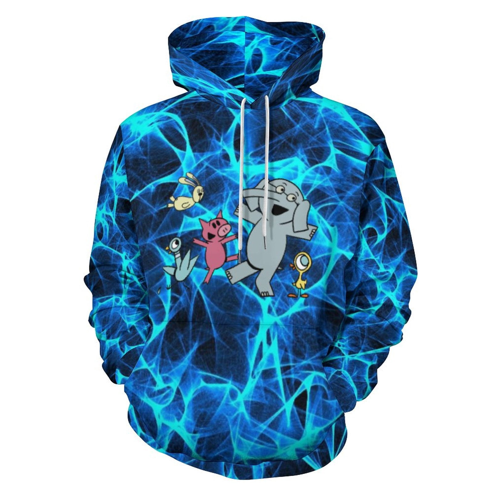 Animals Cartoon Elep-hant And Piggie Men's Hoodie For Adult Youth ...