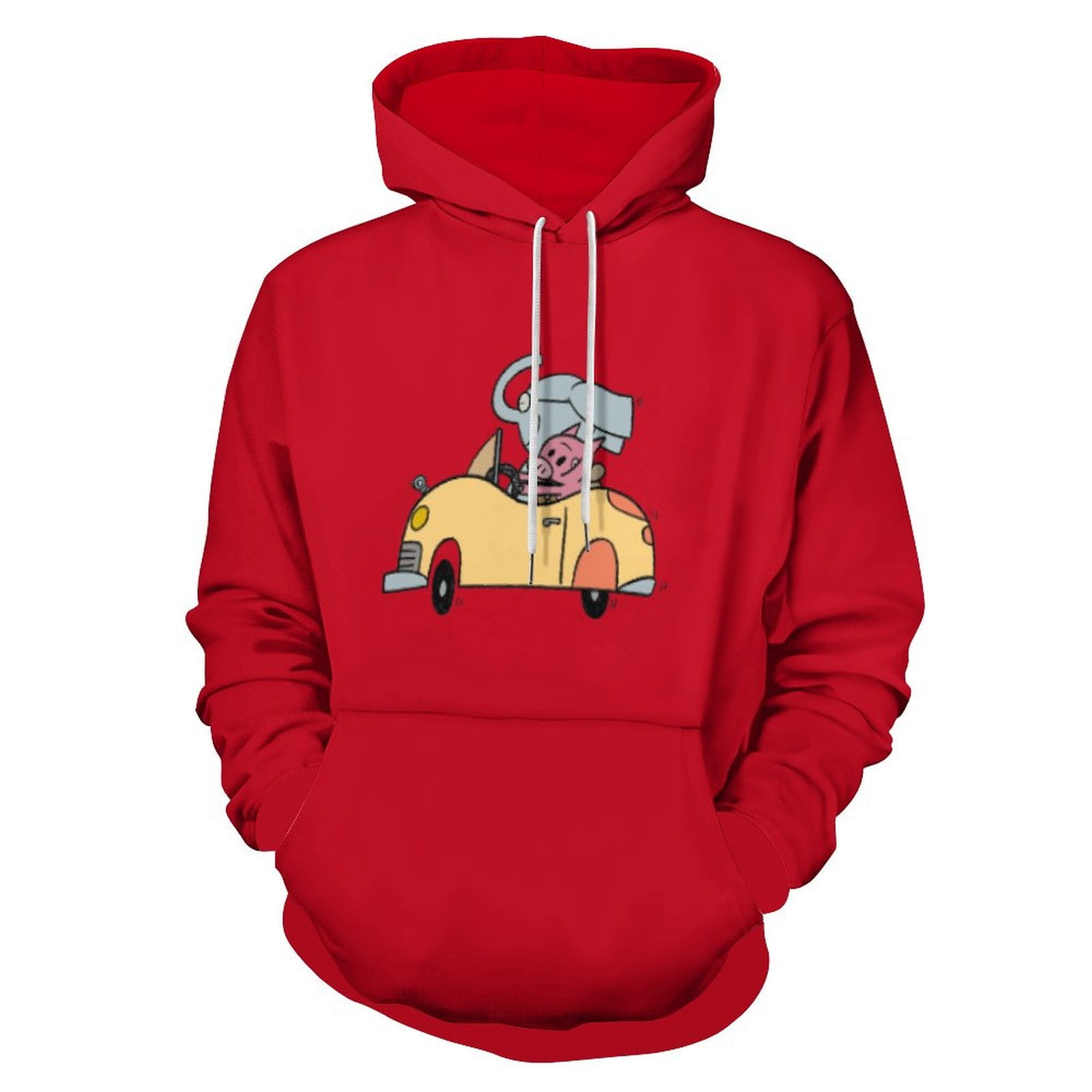 Animals Cartoon Elep-hant And Piggie Men's Hoodie For Adult Youth ...