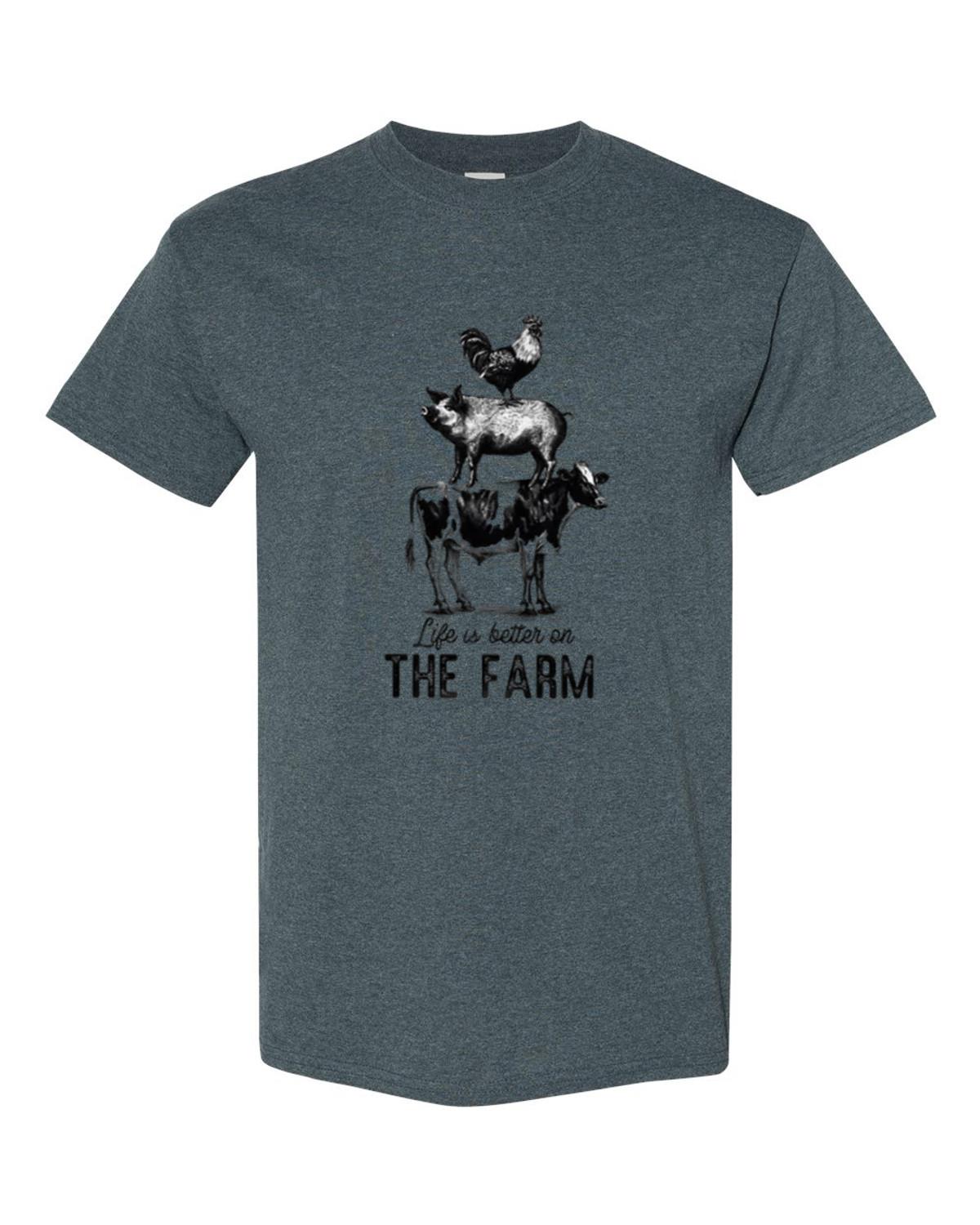 Animals Cartoon Graphic Barnyard Theme Cute Kids Animal Style T-Shirt ...