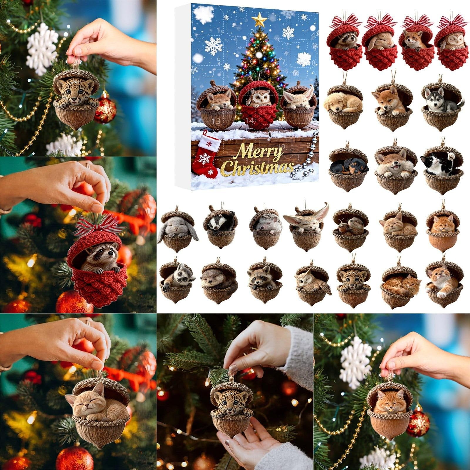Animals Christmas Advent Calendars Animals Toy Animals Blind Box ...