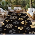 Animals Claws Pattern Indoor Outdoor Rugs 6x9 Ft, Gray Cats Dog Animal ...