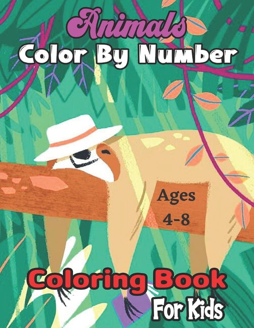 Animals Color By Number Coloring Book For Kids: Easy and Fun ...
