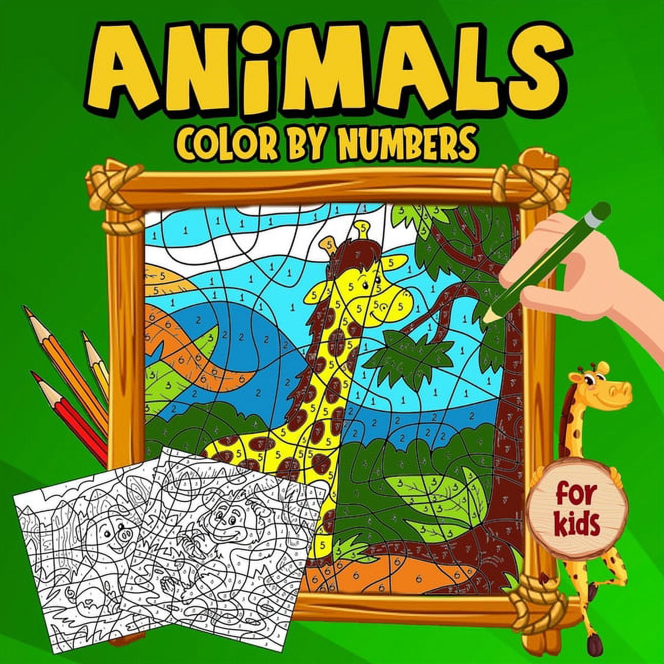 Animals Color by Numbers for Kids : Coloring Book Activity Pages for ...