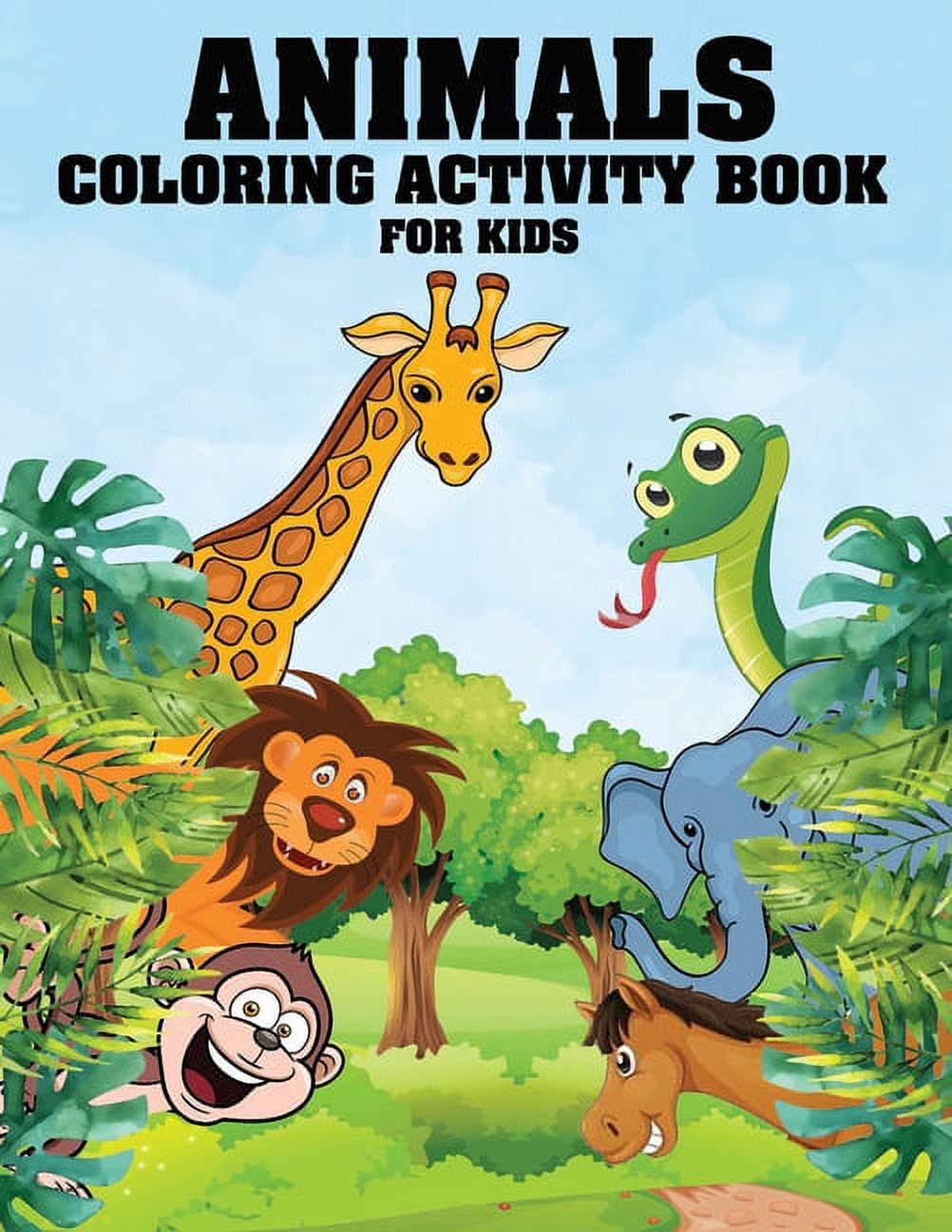 Animals Coloring Activity Book for Kids: Animal Coloring Pages ...