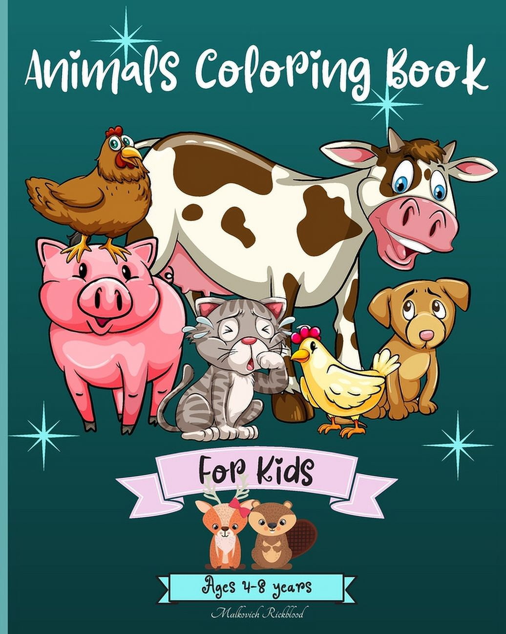 Animals Coloring Book For Kids Ages 4-8 years: Amazing Animals Coloring ...
