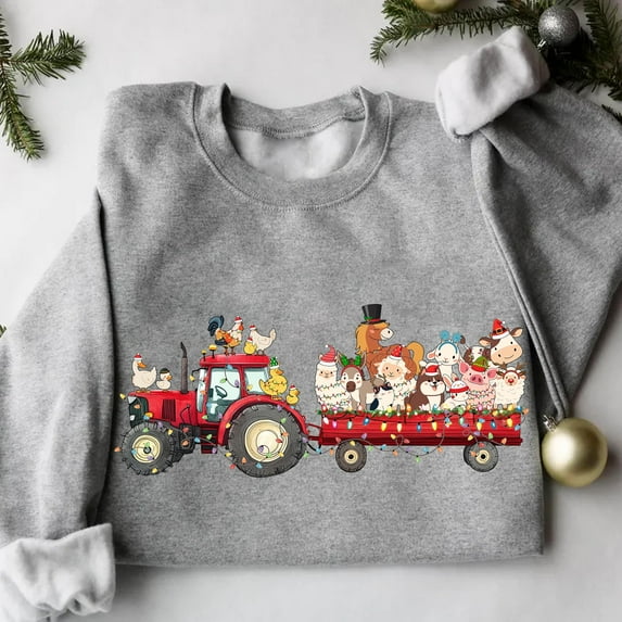 Animals Farm Christmas Shirt, Farm Animals Truck Shirt, Farmer ...