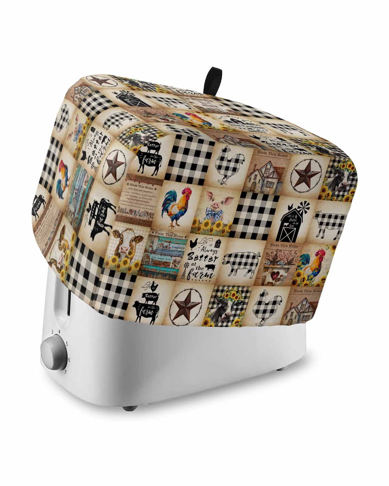Animals Farmhouse Small Toaster Cover 2 Slice, Kitchen Appliance Covers ...