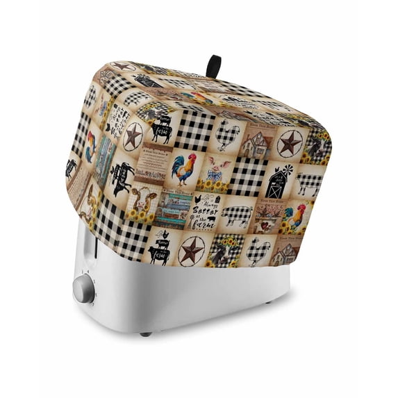 Animals Farmhouse Toaster Cover 4 Slice, Large Kitchen Appliance Covers ...