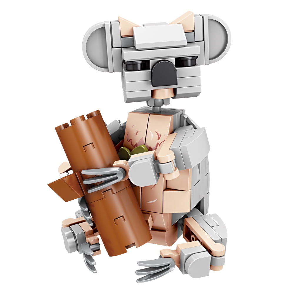 Animals Figures Fox Kangaroo Giraffe Figure Model Building Blocks Kits ...