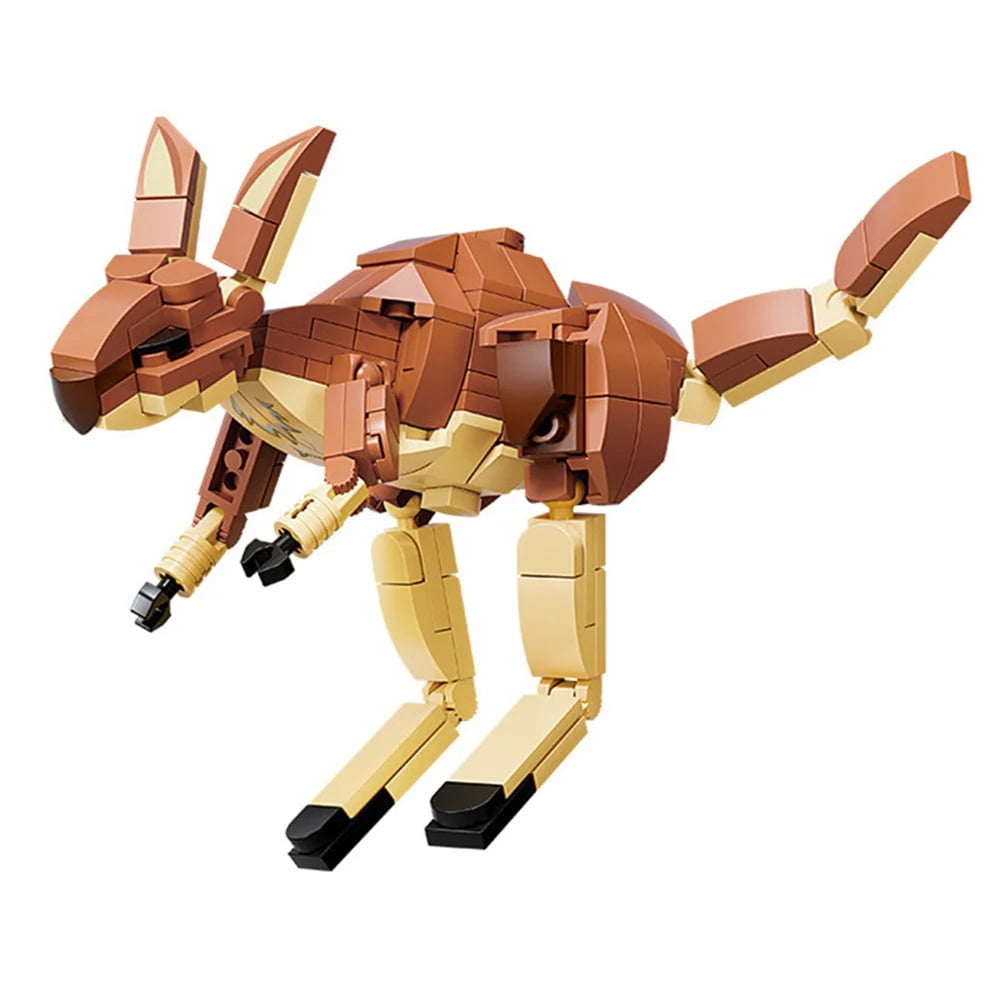 Animals Figures Fox Kangaroo Giraffe Figure Model Building Blocks Kits ...