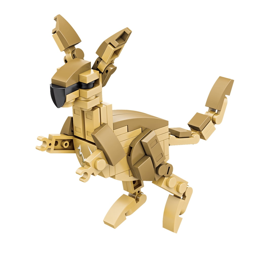 Animals Figures Fox Kangaroo Giraffe Figure Model Building Blocks Kits ...
