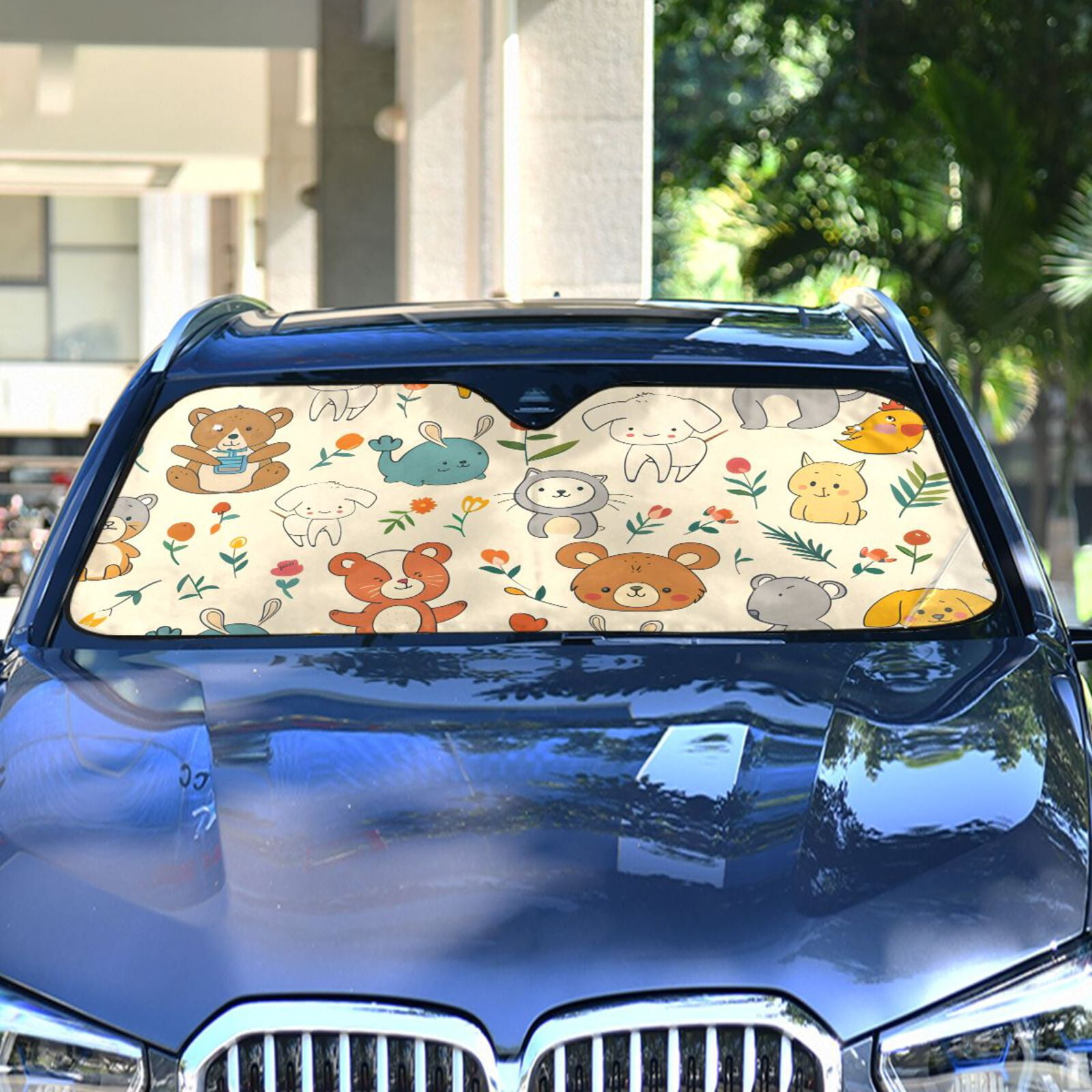 Animals Flowers Leaves Automotive Front Car Windshield Sun Shade ...
