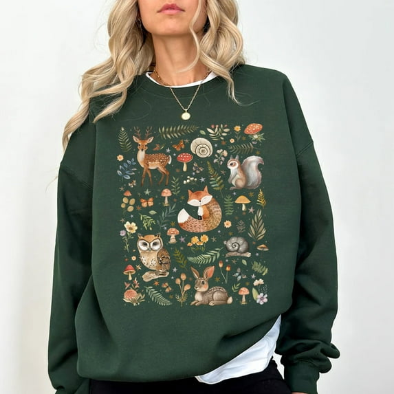 Animals Forest Cottagecore Shirt, Retro Fall Season Shirt, Mystical ...