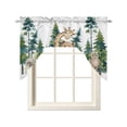 Animals Forest Kitchen Swag Valances for Windows, Watercolor Summer ...