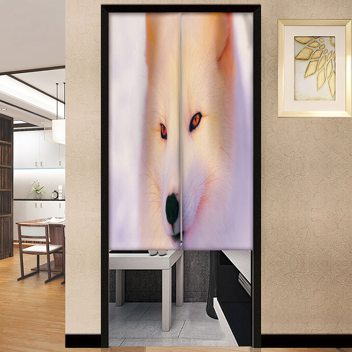 Animals Foxes Sly Menacing Door Curtain Predatory Fox Japanese Style ...