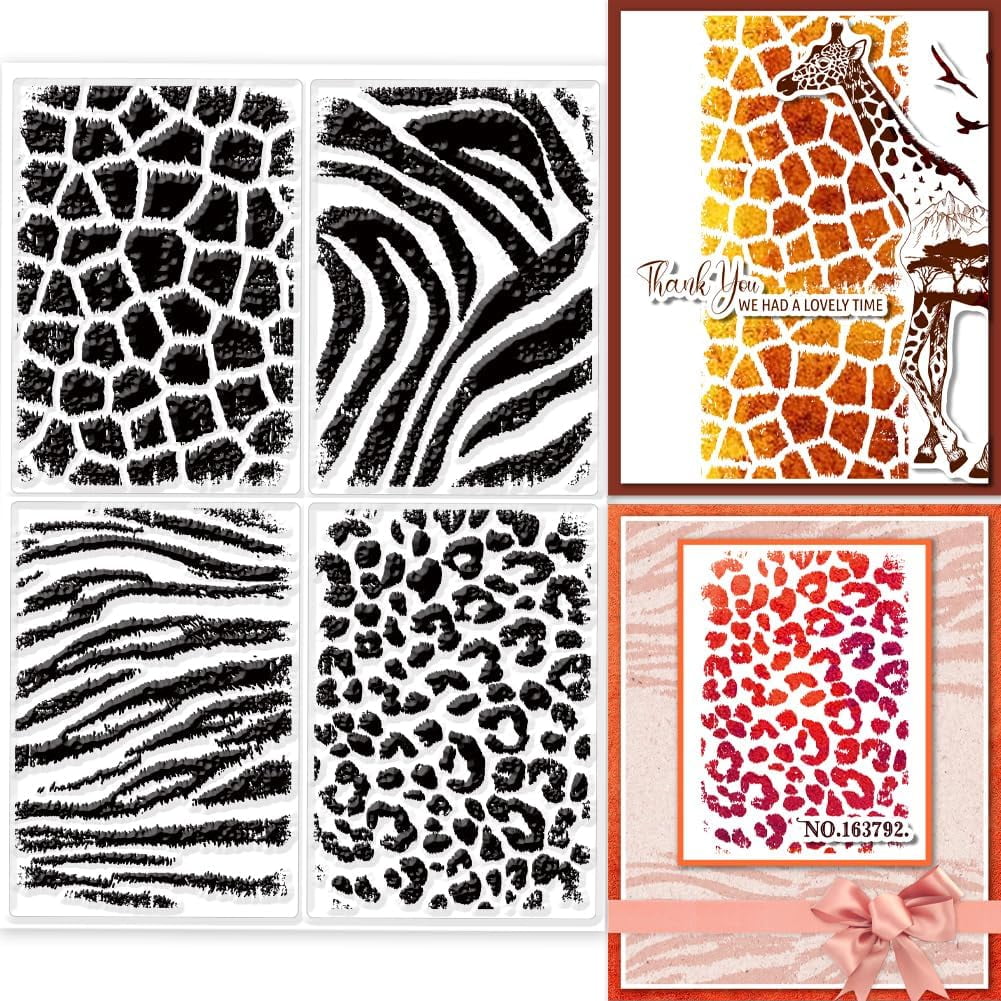 Animals Fur Background Clear Stamps for DIY Scrapbooking Grassland ...