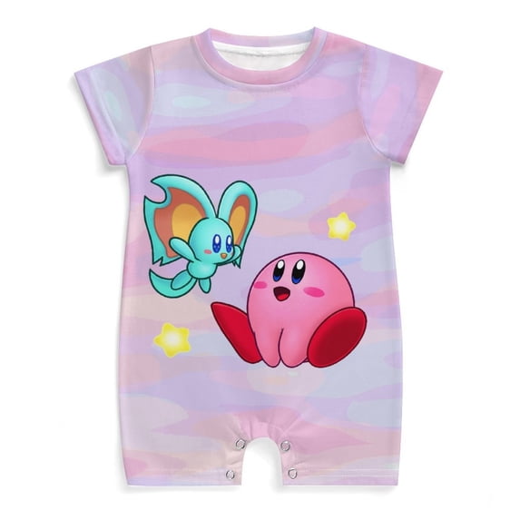 Animals Game Kirby Baby One-Piece Rompers Summer Short Sleeve Outfit ...