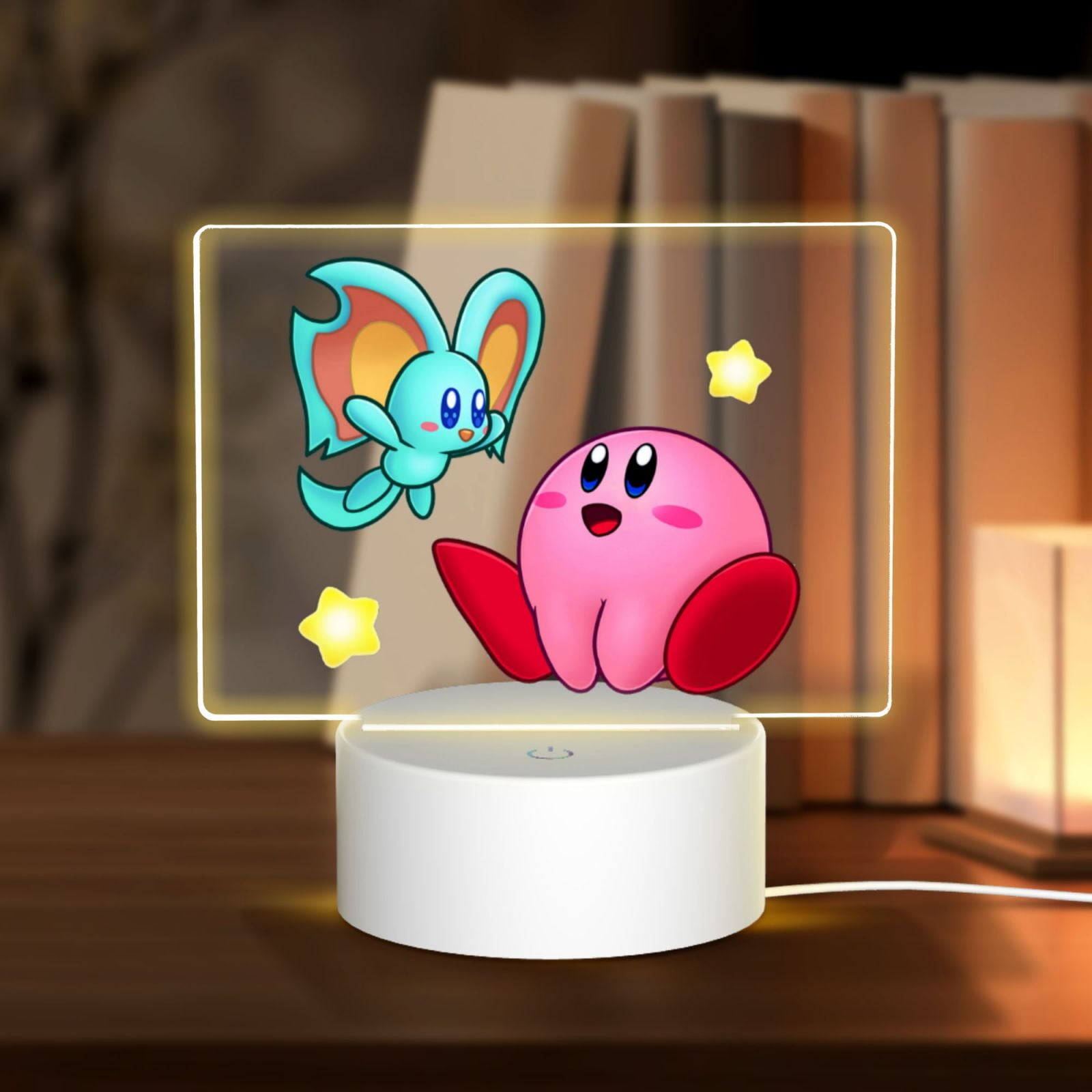 Animals Game Kirby Rectangular Acrylic Night Light Adjustable 3 Light ...