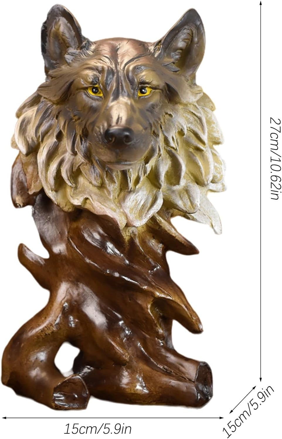 Animals Head Statue, Imitation Tree Root Animal Head Statue, Root ...