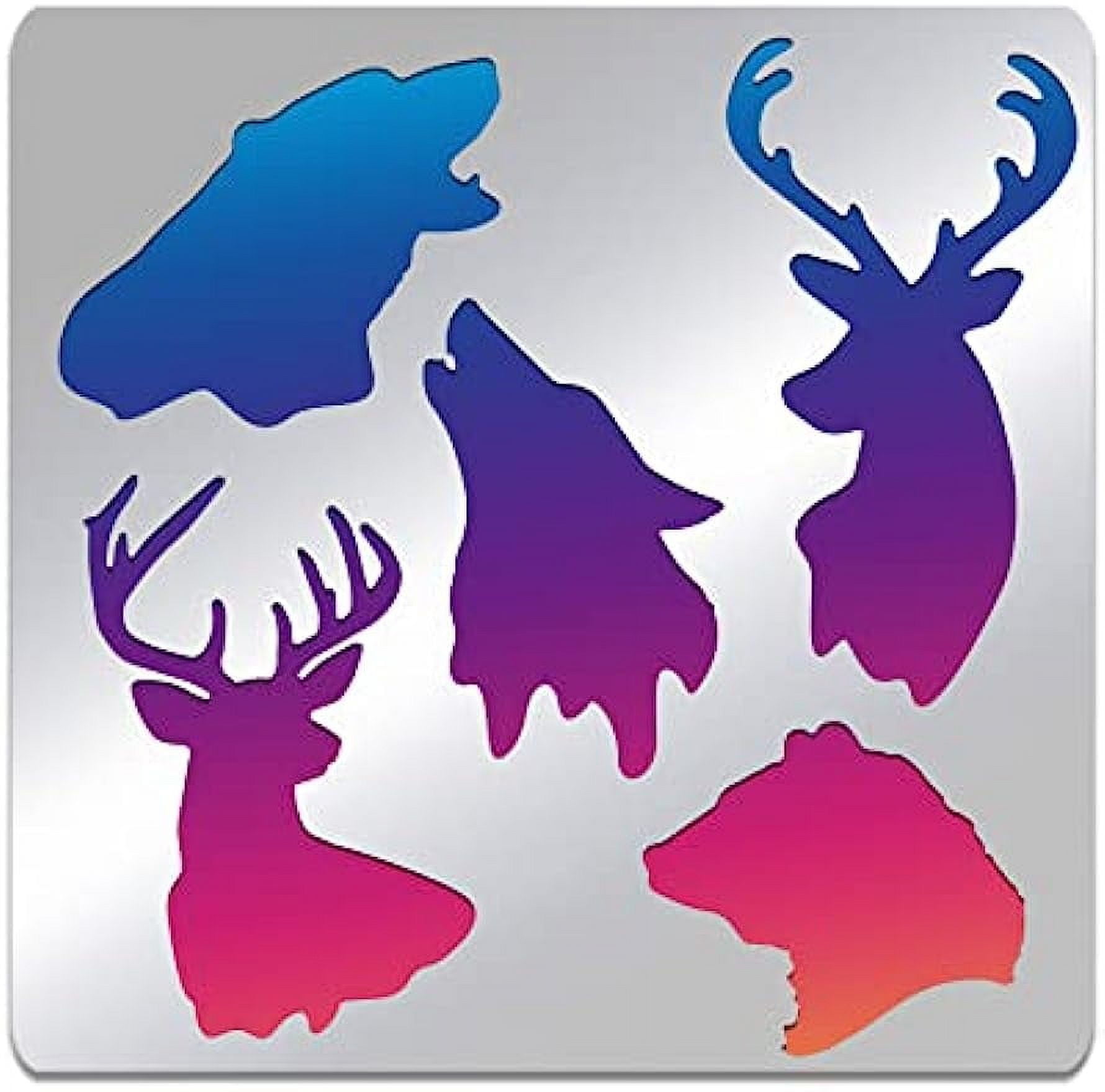 Animals Head Stencils Template Reusable Deer Bear Wolf Stainless Steel ...