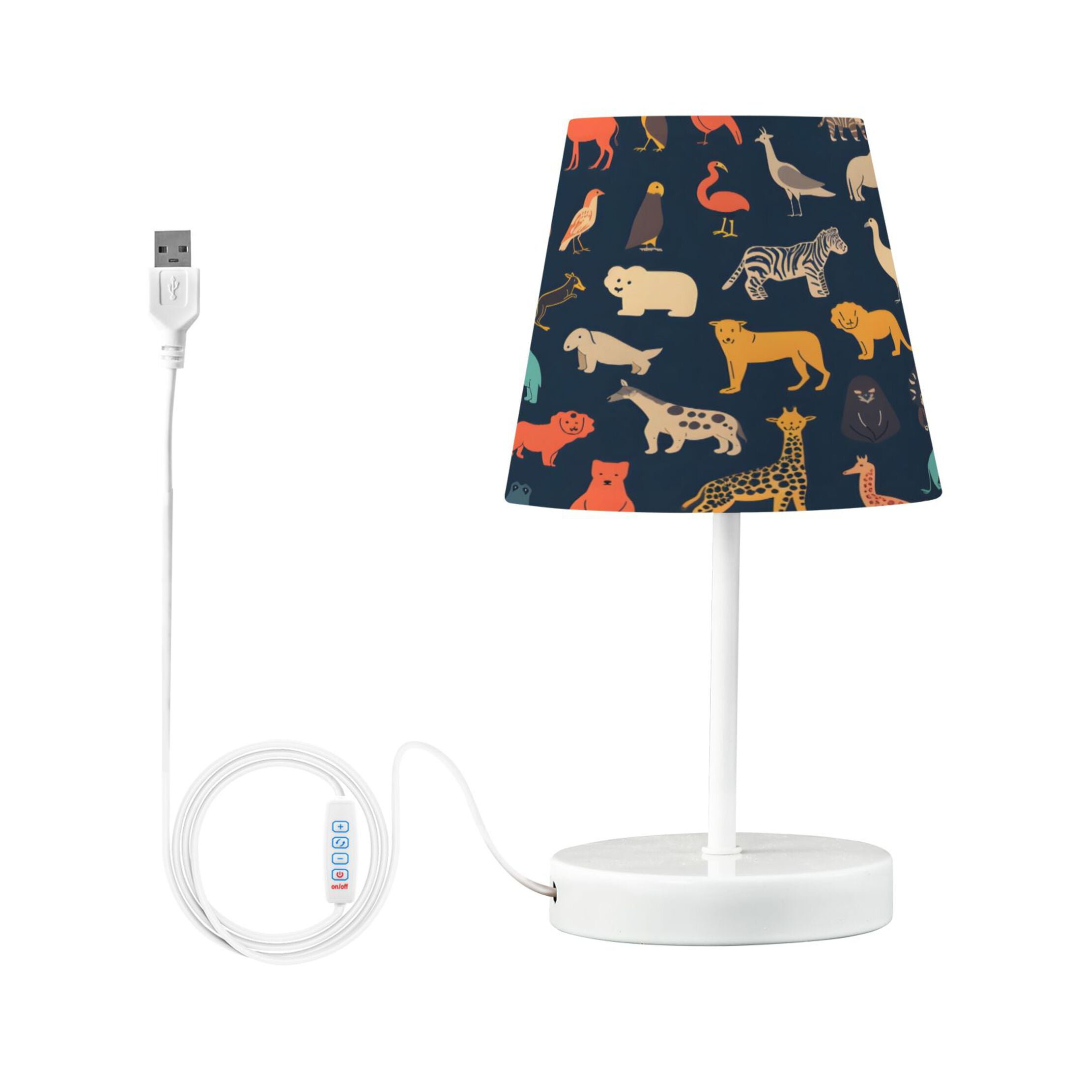 Animals Icons Desk Lamp LED Table Nightstand Lamps with 3 Color ...