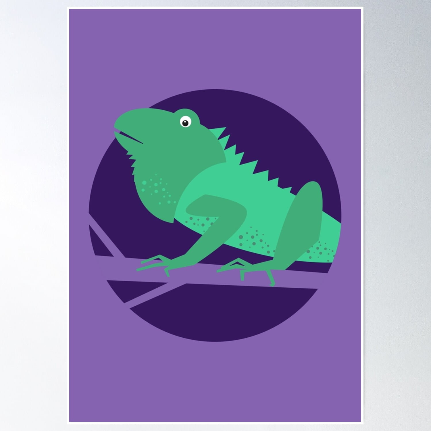 Animals In The Nursery - Iguana Poster Wall Art, Modern Wall Decor ...