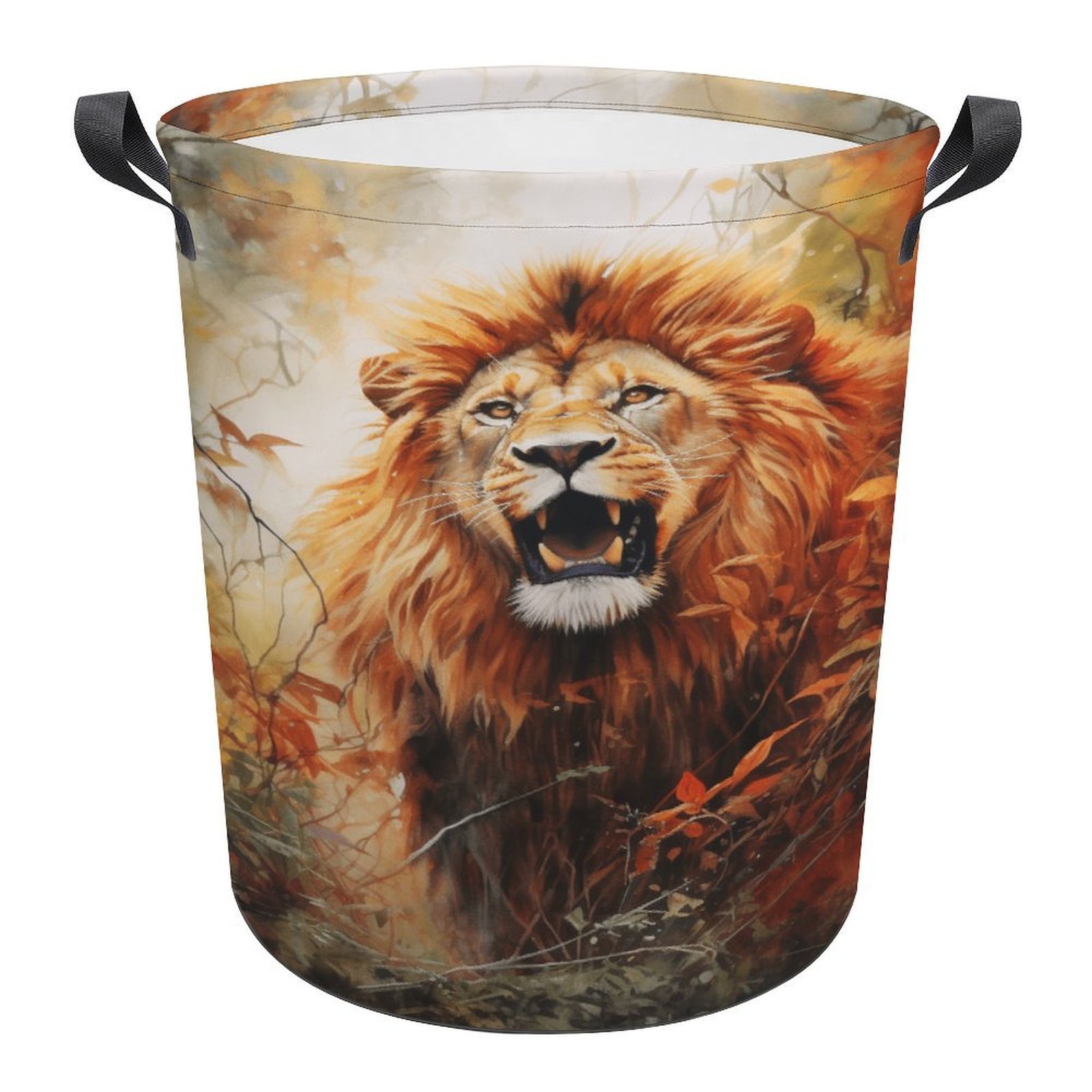 Animals Lion Tiger Laundry Basket Storage Basket Controller Clothes ...