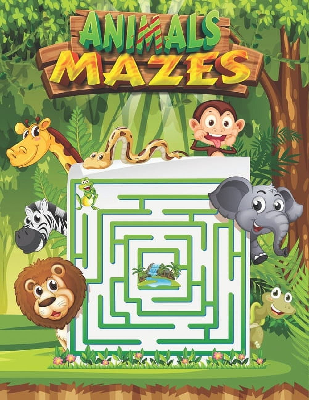 Animals Mazes: Book Vol 1: Activity Book Mazes Puzzles, Little Children's Nature, Mazes For Kids ...