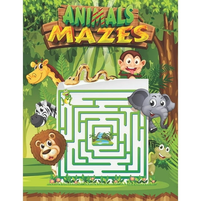 Animals Mazes: Book Vol 1: Activity Book Mazes Puzzles, Little Children ...