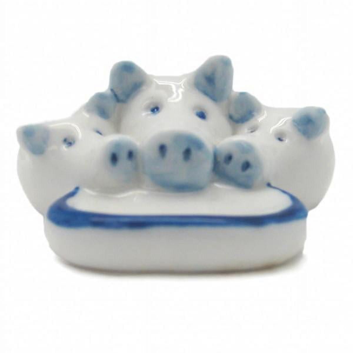 Animals Miniatures Porcelain Delft Blue Pig - Walmart.com