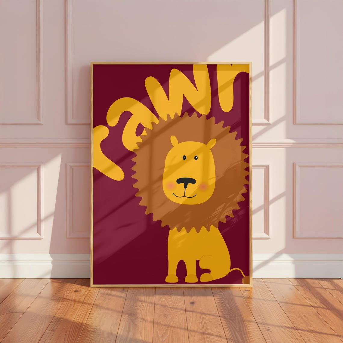 Animals Nursery Wall Art Dopamine Decor Dino For Kids Room Baby Lion ...