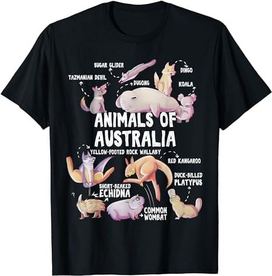 Animals Of Australia Australian Animal Educational Gift Cute T-Shirt ...