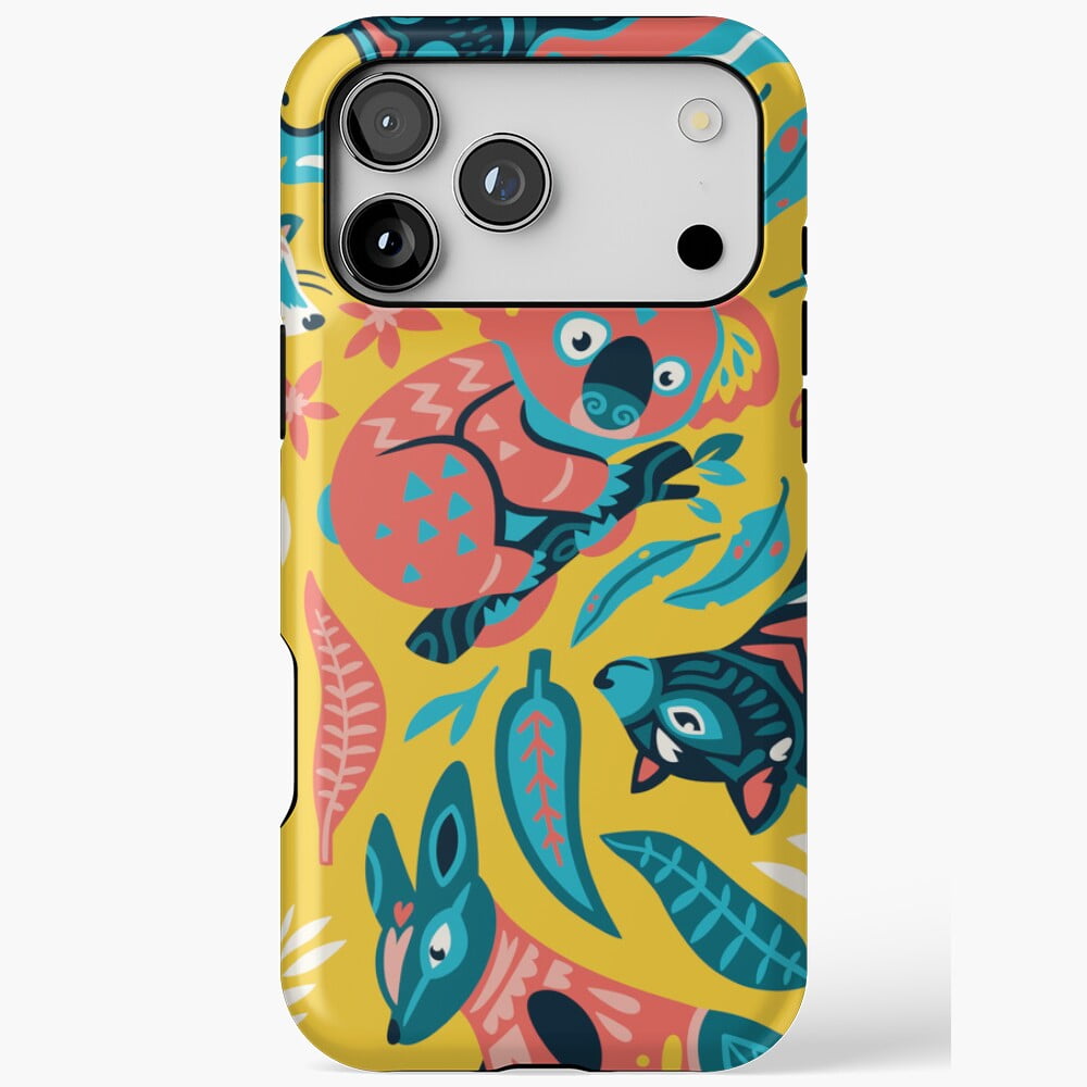 Animals Of Australia Wildlife Art For iPhone 11-17 Pro Max Phone Tough ...