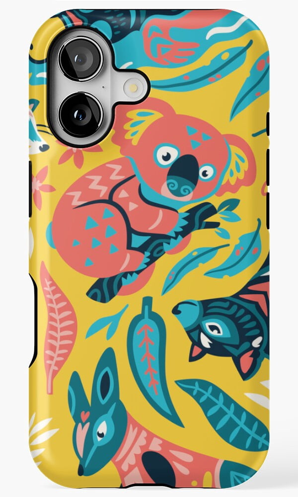 Animals Of Australia Wildlife Nature Art Phone Case for iPhone 11 12 13 ...