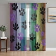 Animals Pow Sheer Curtains 84 Inch Length 2 Panels Set, Cartoon ...