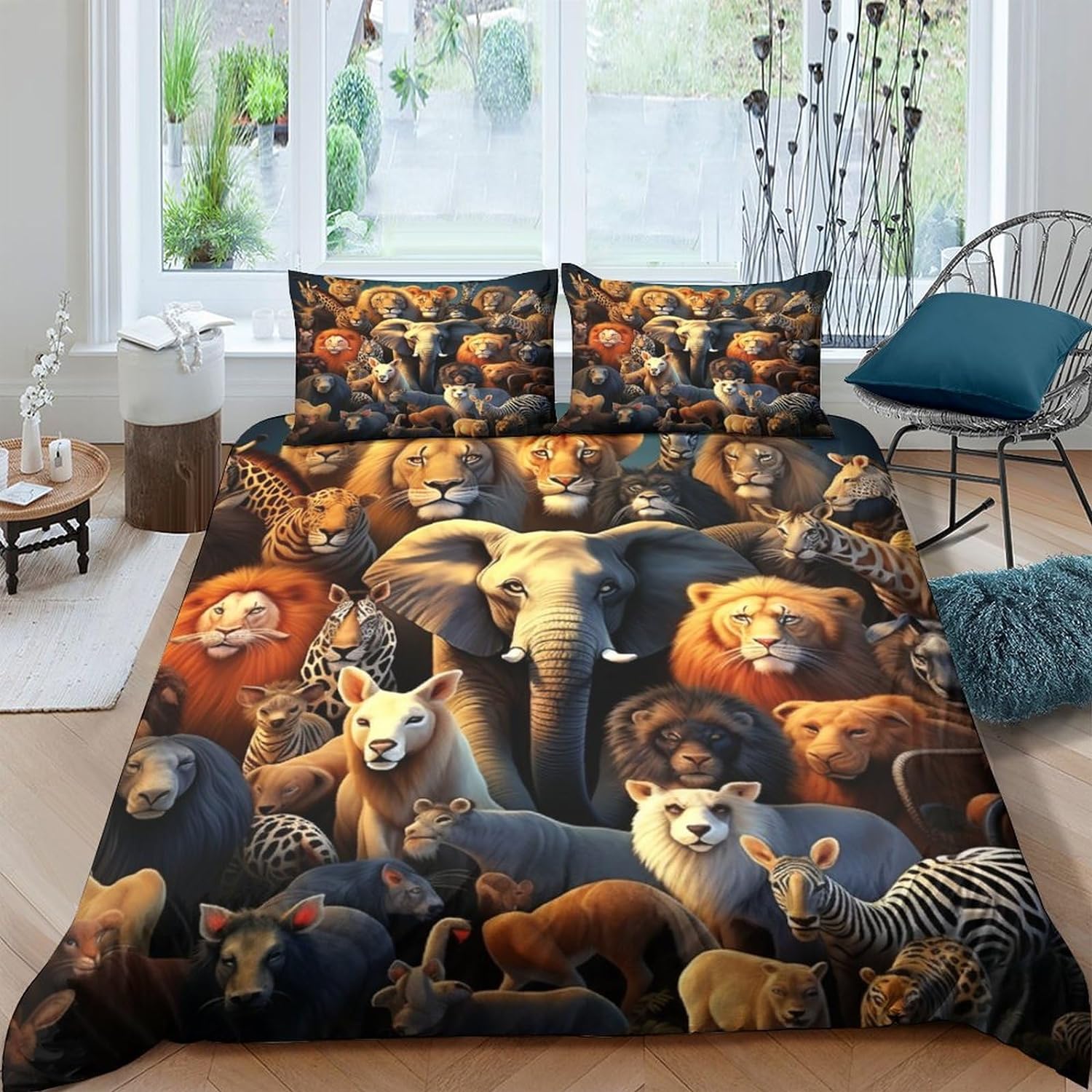 Animals Print Bedding Set 3D Printed Animal Family Comforter Covers ...