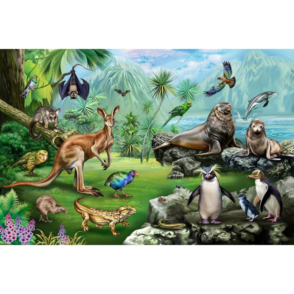 Animals Set Backdrop Photography Baby Birthday Safari Party Photocall ...