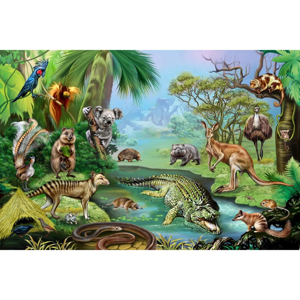 Animals Set Backdrop Photography Baby Birthday Safari Party Photocall ...